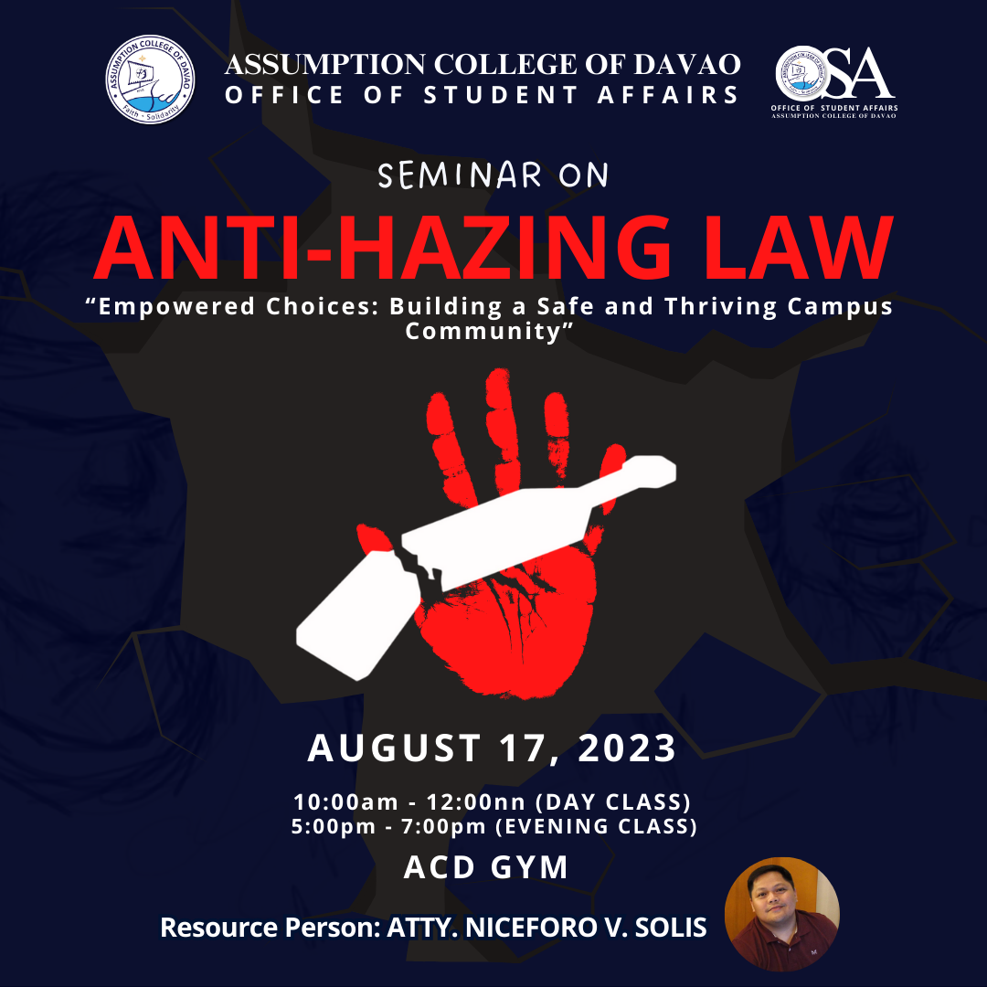 ANTI-HAZING LAW SEMINAR – Assumption College of Davao